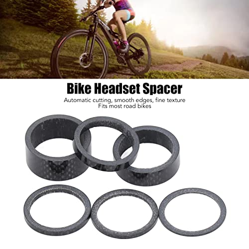 Raguso Bike Front Fork Stem Spacer, Bicycle Headset Spacer Impact Resistant Fine Texture Smooth Edges Lightweight for Road Bikes