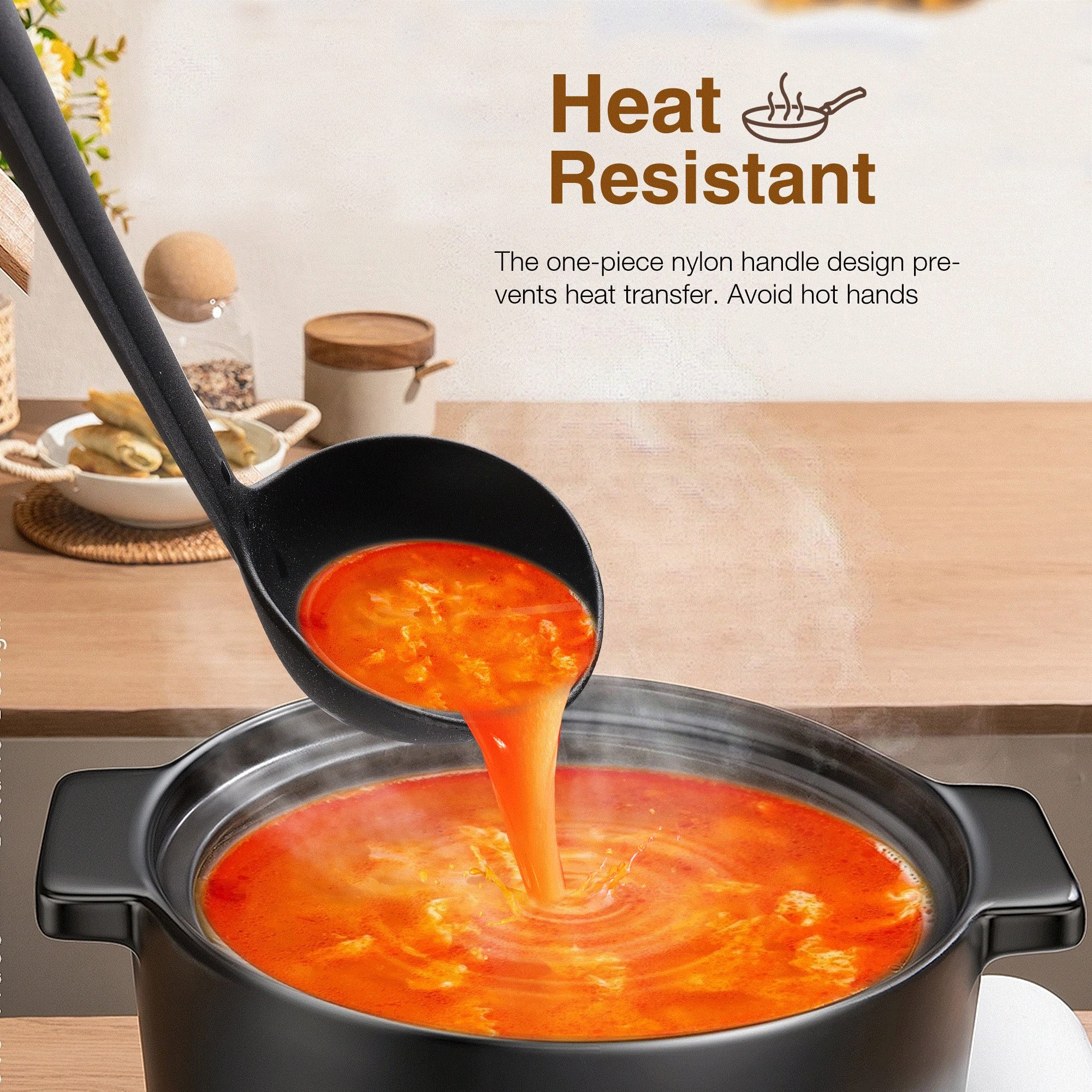 Kitchen Utensils Set of 11 Pcs, Nylon Utensils Set, Non-Stick Cooking Utensils Set 410°F Heat Resistant, Kitchen Gadgets Accessories Tools for Cookware (BPA Free)