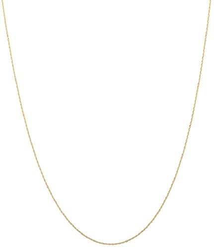 IceCarats 14K Yellow Gold 0.5mm Cable Rope Chain Twisted Link Necklace 20 inch