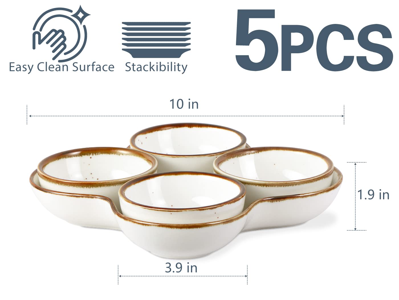 ONEMORE Chip and Dip Serving Set, Olive Tray Bundle