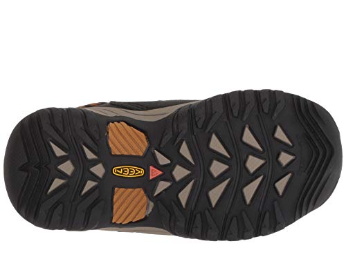 KEEN unisex child Targhee Mid Height Waterproof Hiking Boot, Dark Earth/Golden Brown, 11 Little Kid US