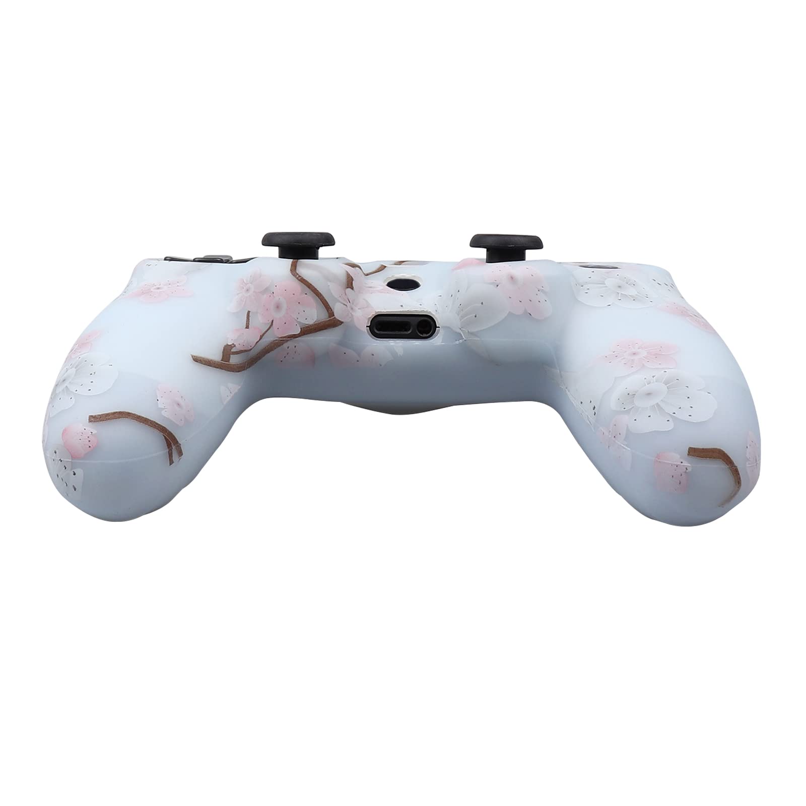RALAN Pink Controller Skins for PS4, Silicone Controller Cover Skin Protector Compatible with PS4 Slim/PS4 Pro Controller (Pink Pro Thumb Grip x 6,Skull Cap Grip x 2)(Camouflage Pink+White Pink