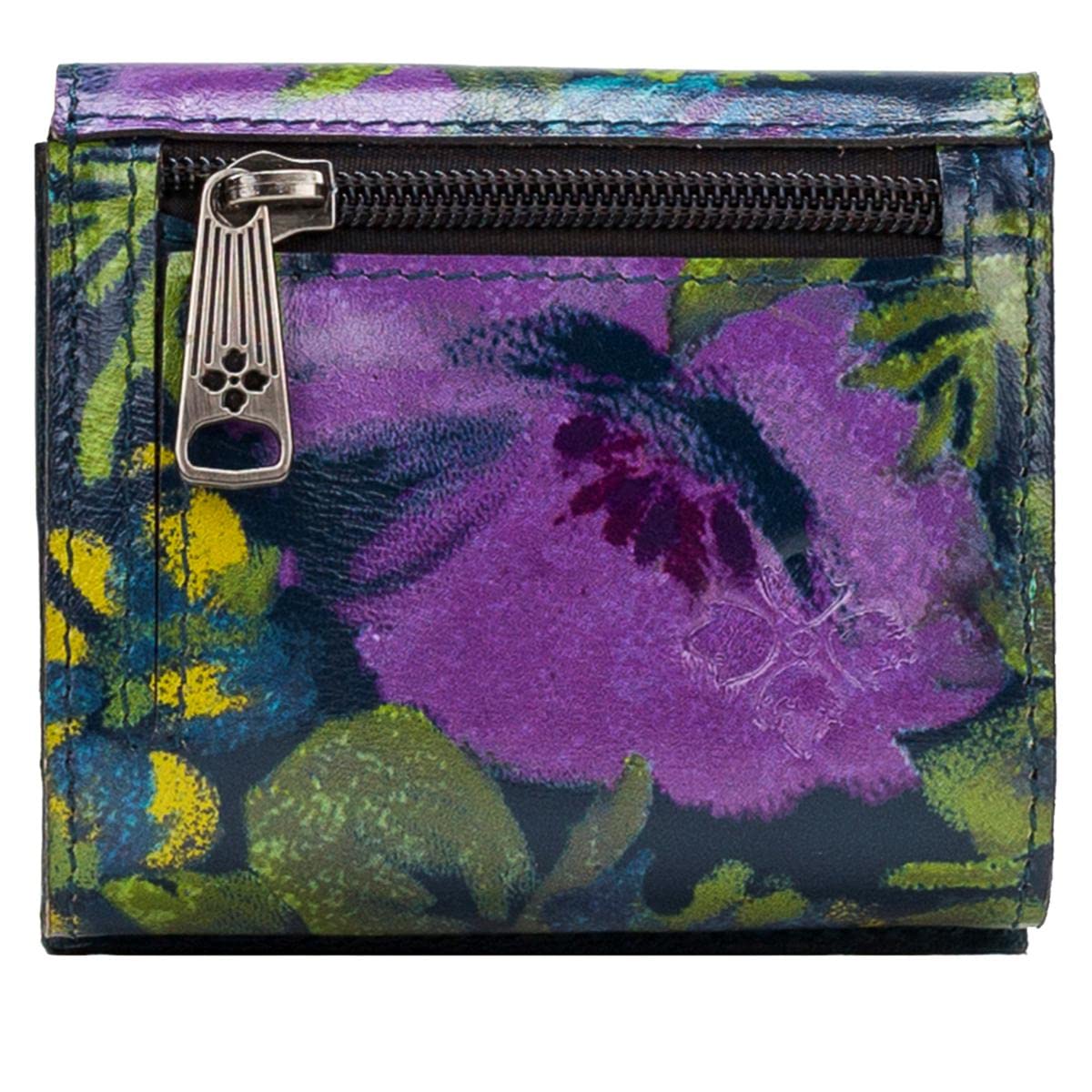 Patricia Nash Maida Leather Trifold Wallet - Deep Blue Nature