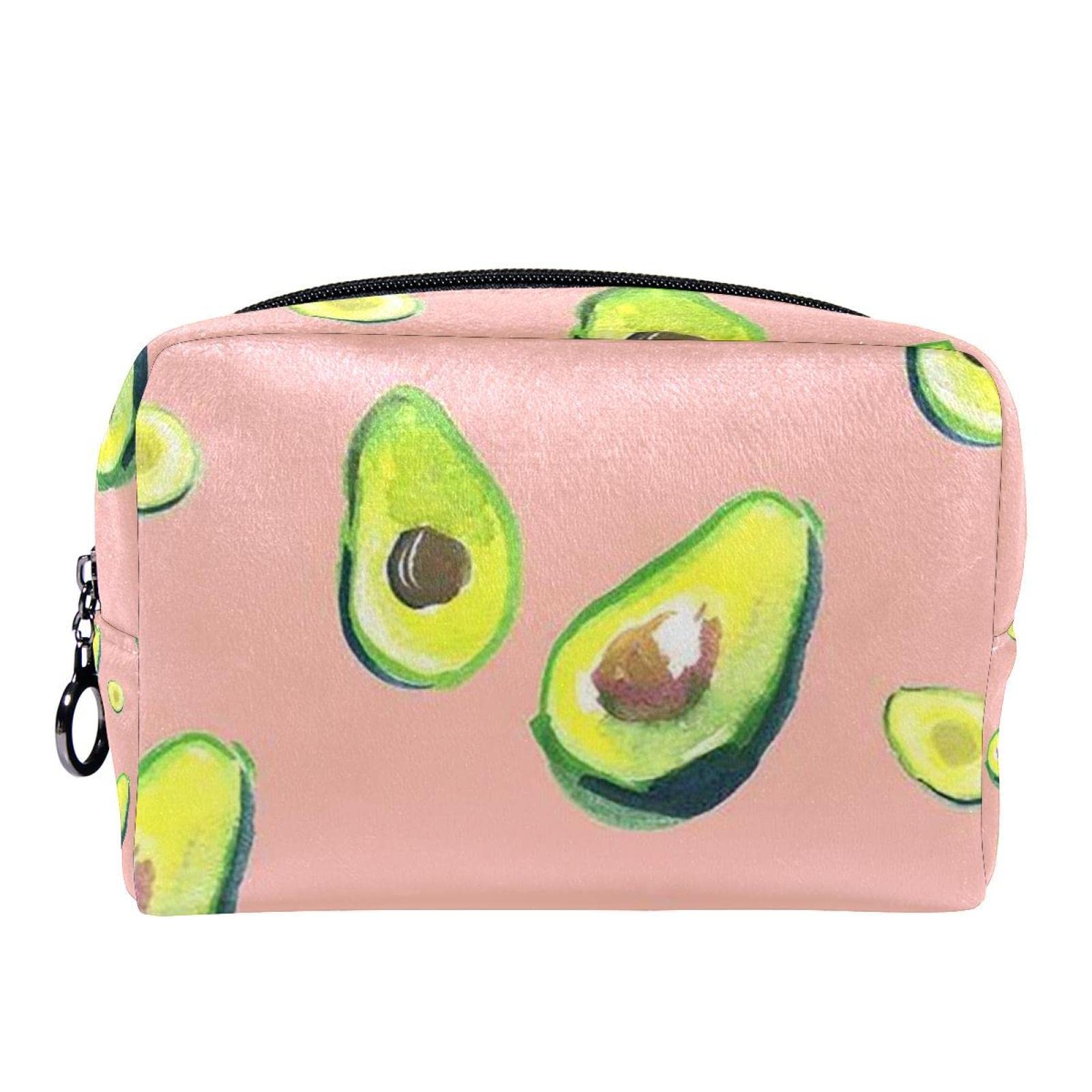 TBOUOBT Cosmetic Travel Bags, Makeup Case, Makeup Bag for Toiletries, Avocado Watercolour Fruit
