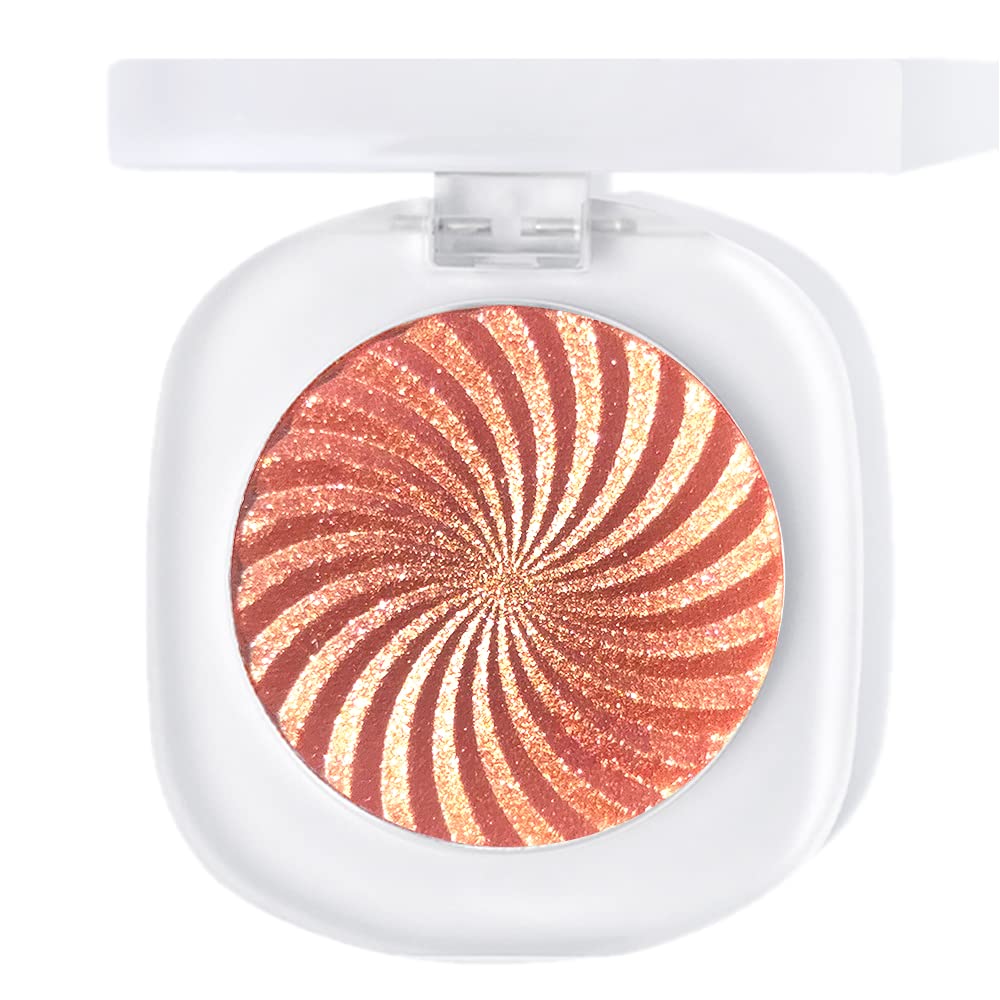 TINTARK Cream Highlighter Makeup Palette, Glow Highlighters Makeup Powder, Suit for Cheeks, Body, Eyeshadow, Silver Light Pink Rose Gold Purple Champagne, Vegan, Talc Free (03)