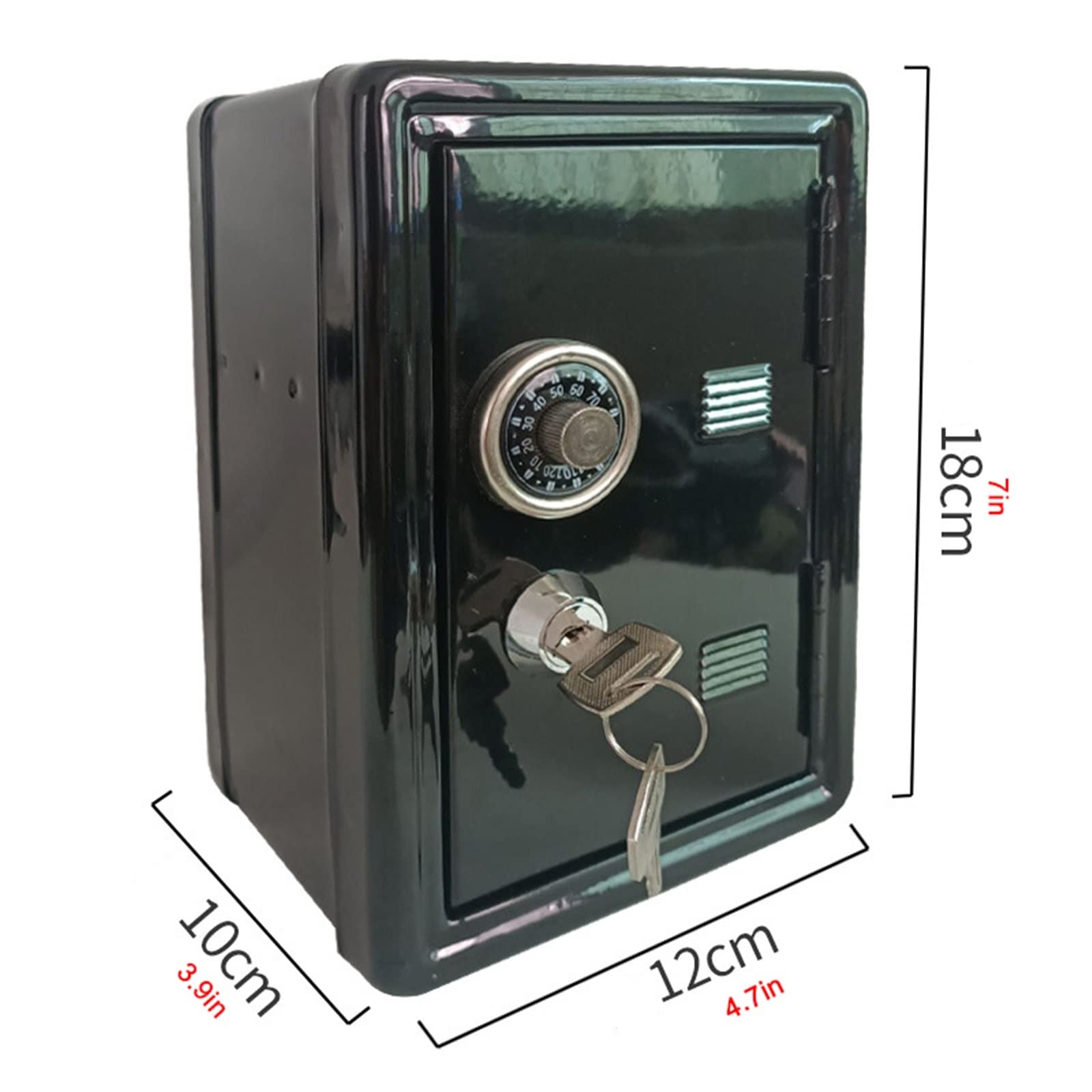 RORUN Small Safe Gift Key Lock Safe Creative Piggy Bank Metal Deposit Box Password Digital Coin Cash Organizer Secret Hidden Storage Box