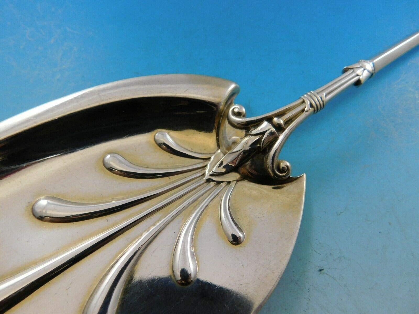 Lotus by Gorham Sterling Silver Flatware Ice Cream Server 10 1/4" Floral Unique!