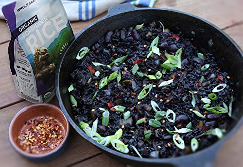 Lotus Foods Bulk Organic Forbidden Black Rice β Gluten-Free, Gourmet & Certified Organic Heirloom Whole Grain Rice, 11 pounds (1 pack)