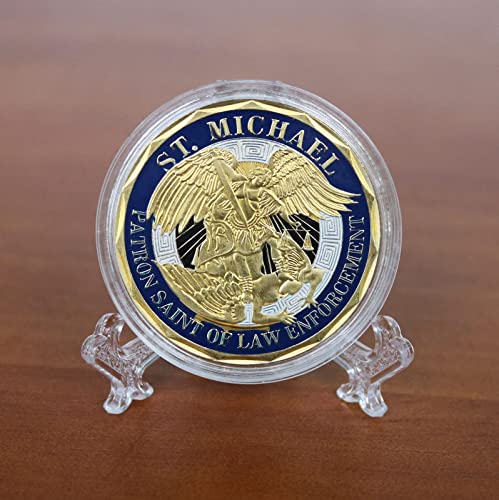 St. Michael Police Officers Challenge Coin,Patron Saint of Law Enforcement Prayer Coins