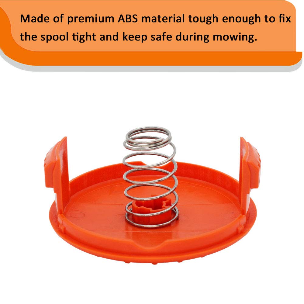 LesinaVac Weed Eater Spool Replacement Parts for Black and Decker AF-100 with String Trimmer Spool Refills Line 30ft 0.065", 12 Replacement Spools, 2 Spool Cap& Spring
