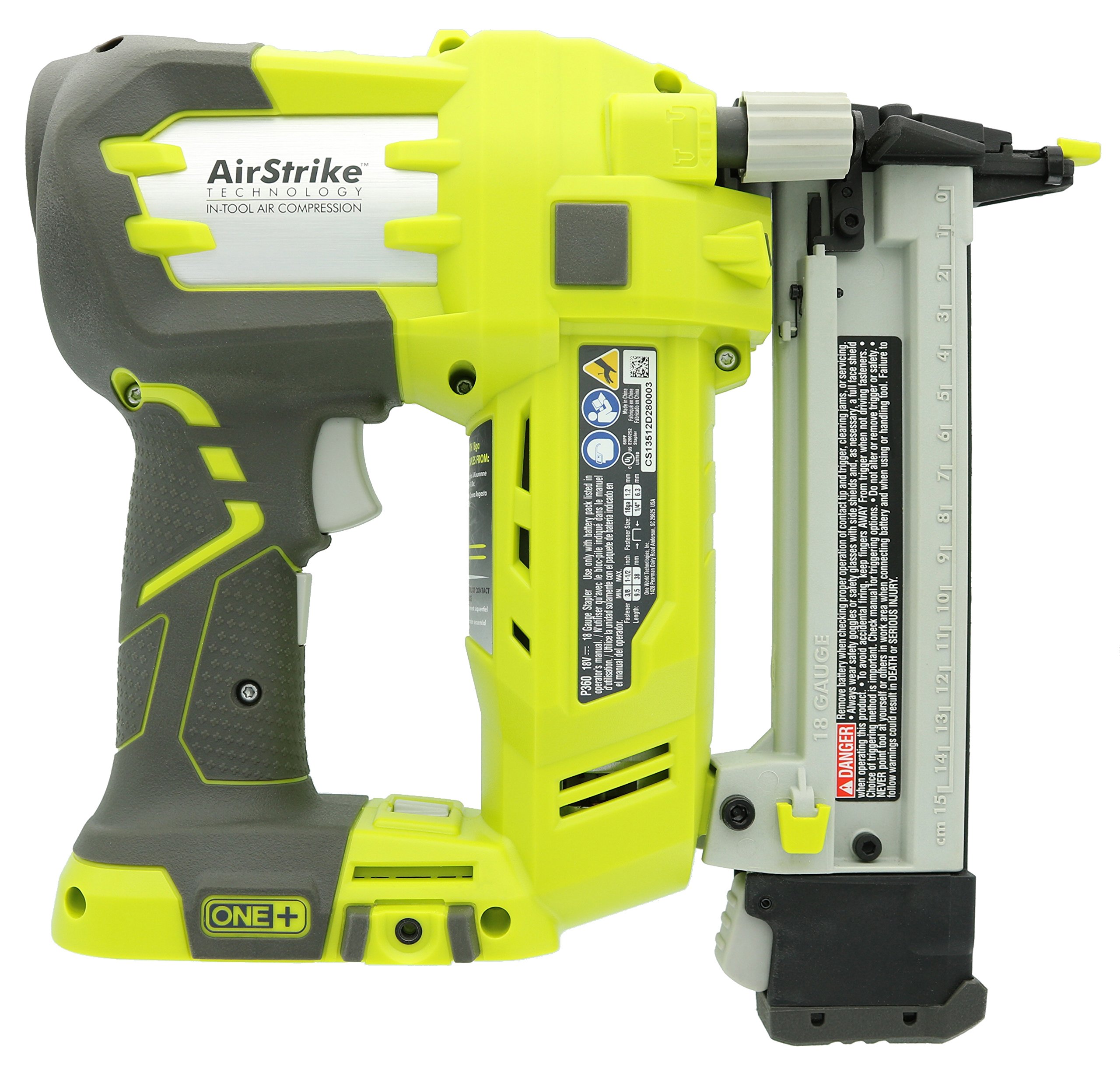 Ryobi P360 18 Volt Lithium Ion One+ 3/8 - 1 1/2 Inch Crown Stapler (Battery Not Included, Power Tool Only)
