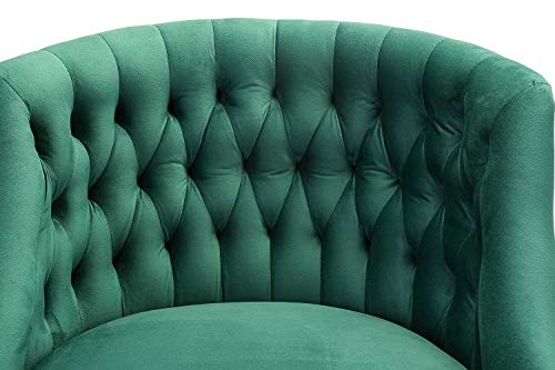 Lydia Tufted Velvet Upholstery Task Chair for Home Office-Green
