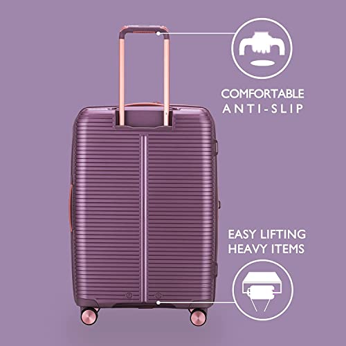 VERAGE 2 piece Luggage Sets,Expandable Hardside Suitcase with Spinner Wheels Luggage for Travel,TSA Approved (20/24-Inch,Purple)