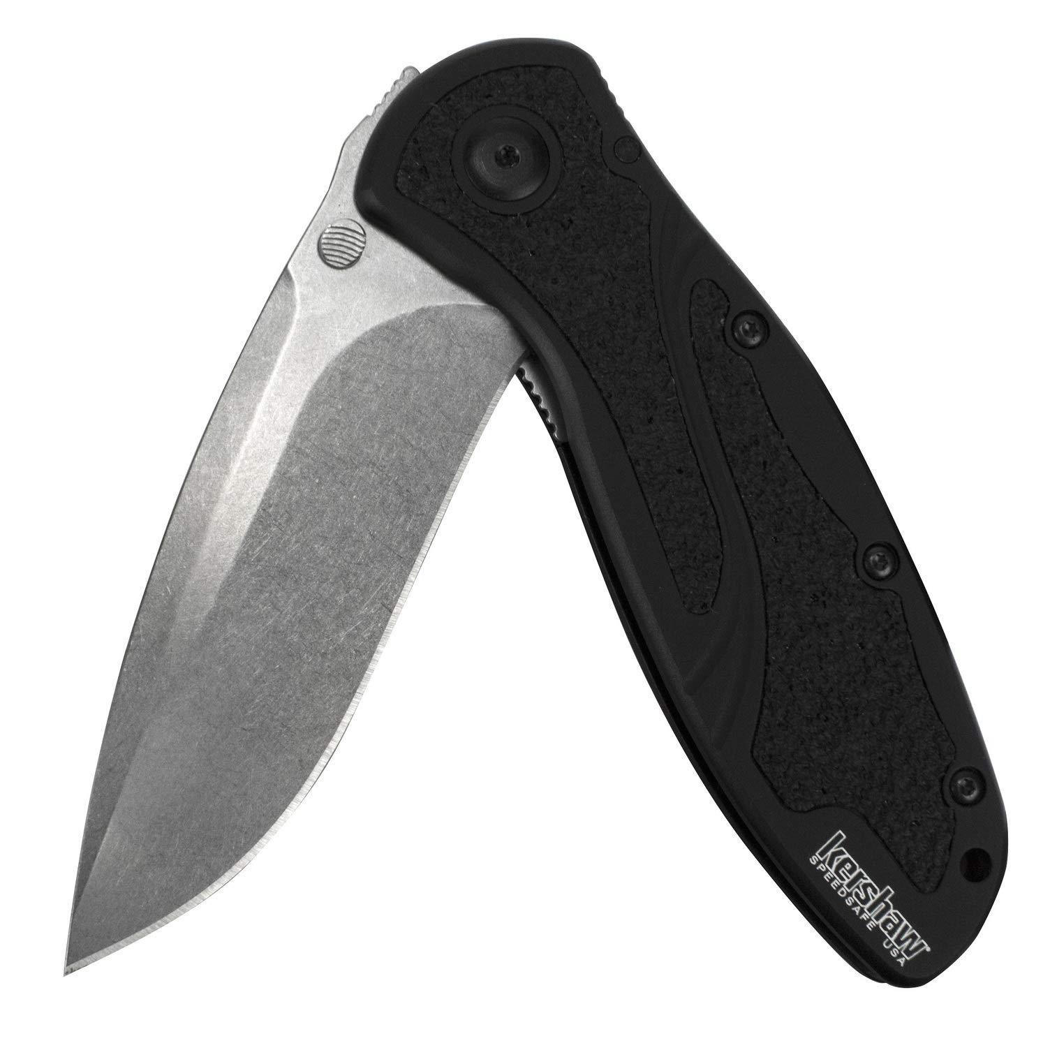 Kershaw Blur S30V Folding Pocket Knife ; 3.4” S30V Blade with Stonewashed Finish and Anodized Aluminum Handle with Trac-Tec Inserts, 4 OZ, Small & unisex adult Ultra Tek Knife Sharpener