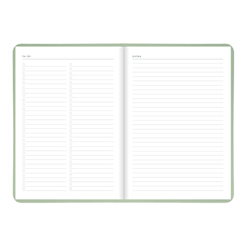 Letts Conscious Weekly/Monthly Planner, 12 Months, January to December, 2024, Sewn Binding, A5 Size, 8.25" x 5.875", Multilingual, Sage (C082396-24)