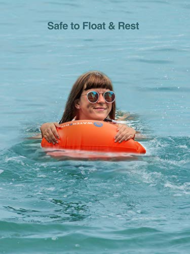 Luxtude Swim Buoy Float for Open Water Swimming, 20L Waterproof Dry Bag Swimming Bubble Safety Float with Adjustable Waist Belt for Safe Swim Training, Triathletes, Kayaking, Snorkeling and Rafting