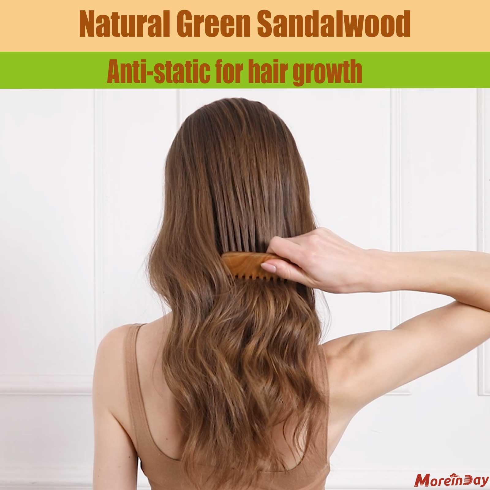 The Moreinday Sandalwood Wide Tooth Hair Comb for Women and Men
