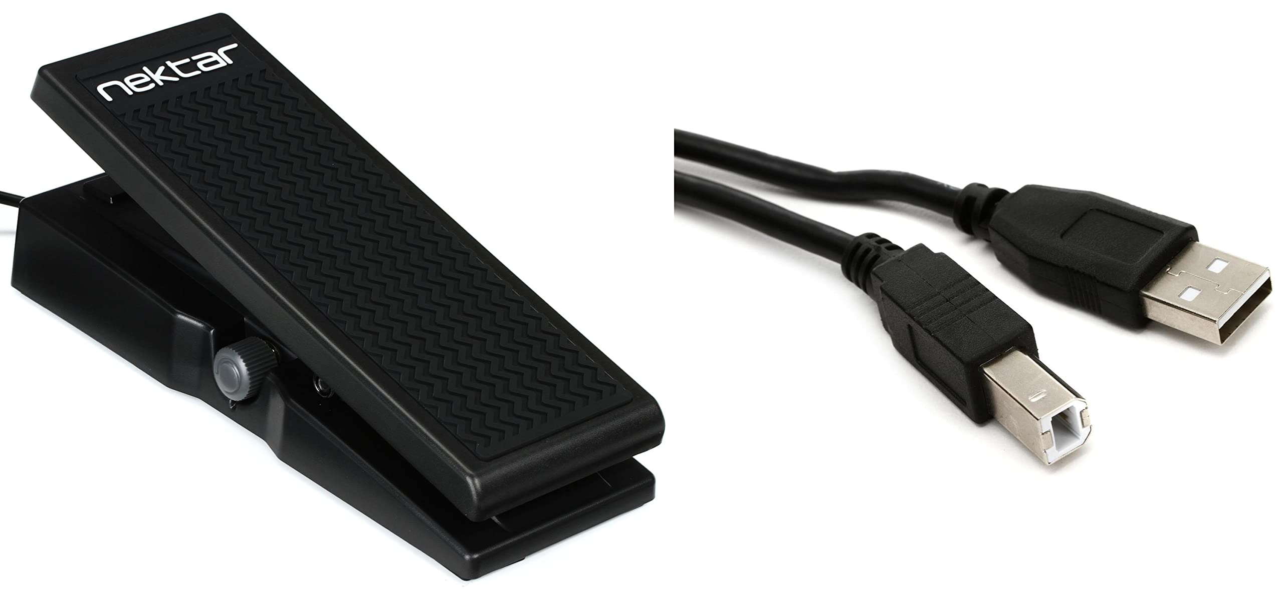 Nektar NX-P Universal Expression Pedal Bundle with USB-215AB USB 2.0 Type A to Type B Cable - 15 foot