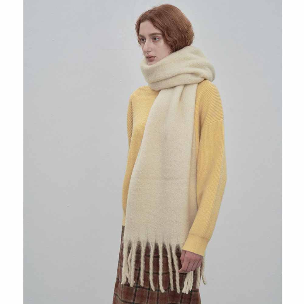 OUNIYA Premium Large Chunky Scarf Colorful Cashmere Feel Oversized Scarves Blanket Soft Big Wool Thick Winter Warm Women