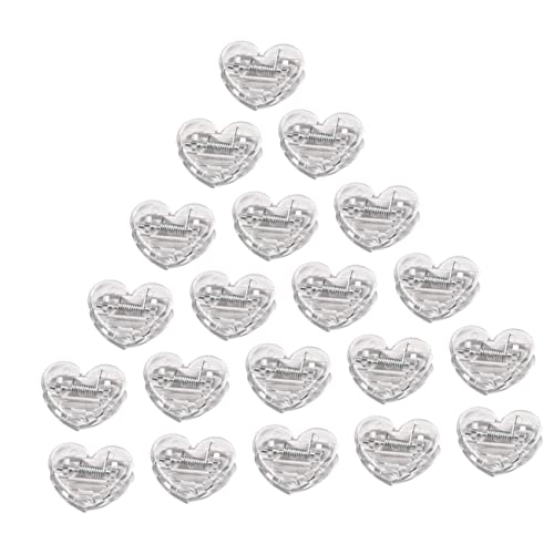 Operitacx 40 Pcs Transparent Love Clip Heavy Duty Bag Clips Money Binder Clips Coffee Bag Seal Clip Large Chip Clips Portable Bag Clips Frog Chip Clips Food Sketchpad Holder Plastic Student