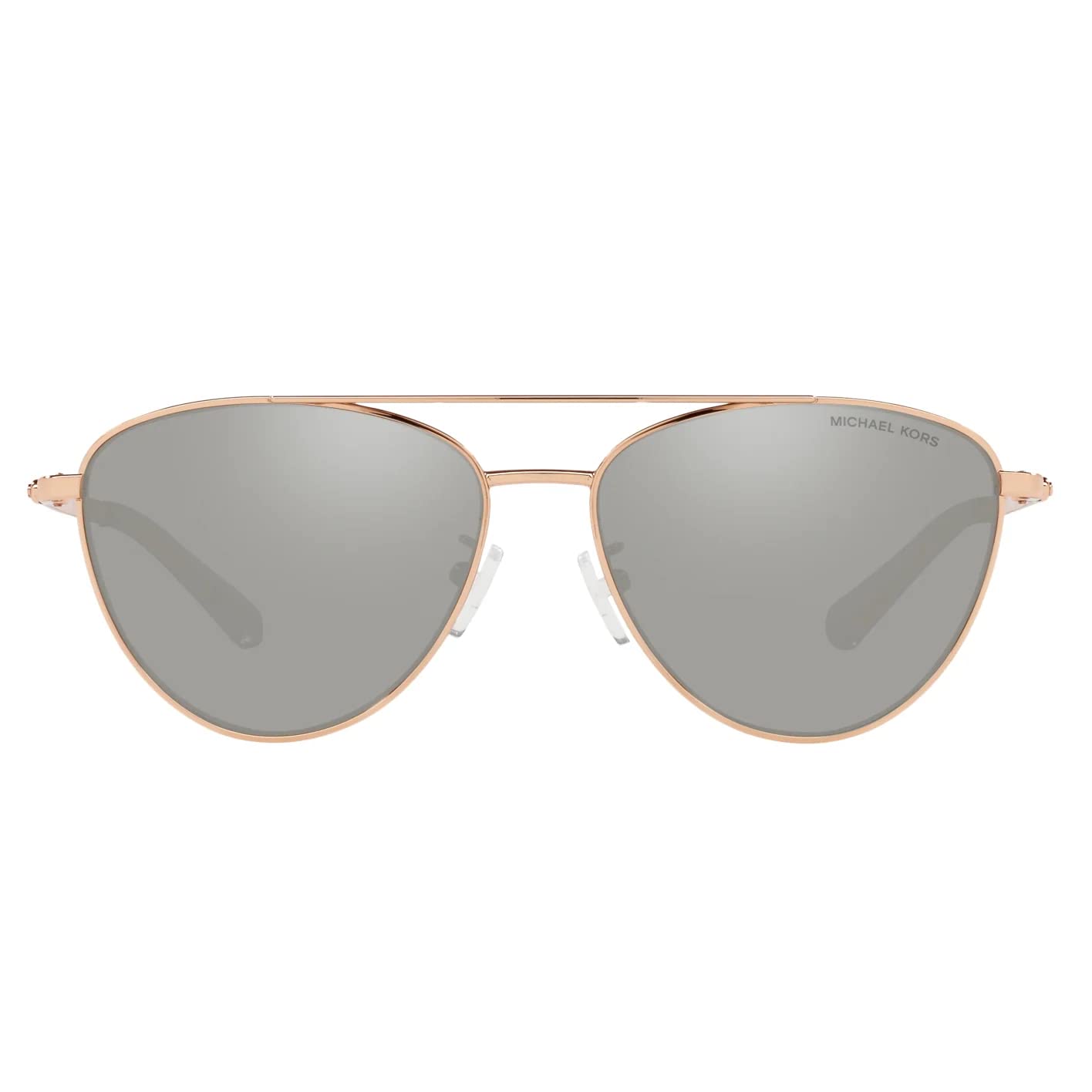 Michael Kors MK1056 Barcelona Aviator Sunglasses 58mm Rose Gold/Silver Mirrored One Size