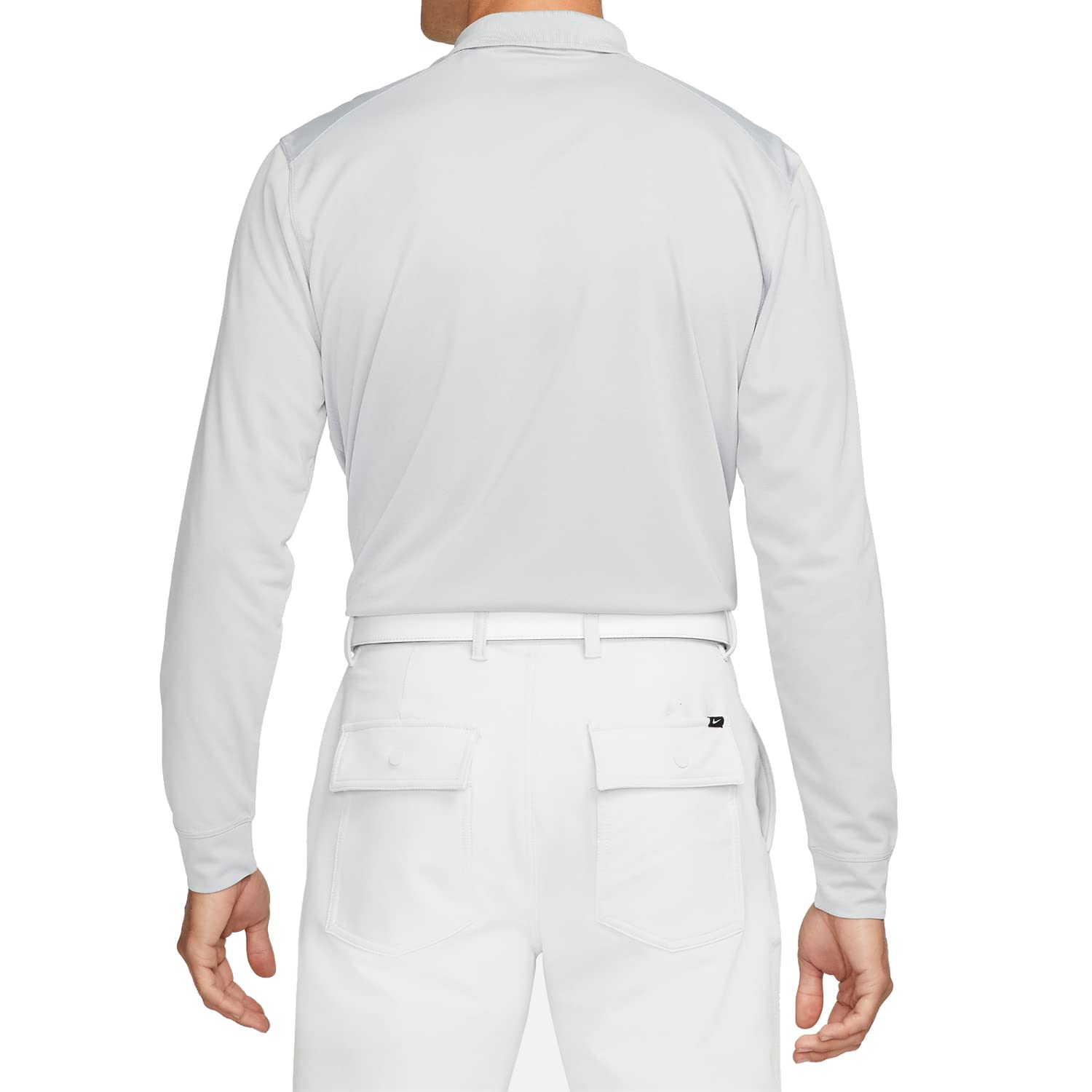 Nike Dri-FIT Victory Men's Long-Sleeve Golf Polo Shirt (as1, Alpha, l, Regular, Regular, Light Smoke Grey/White)