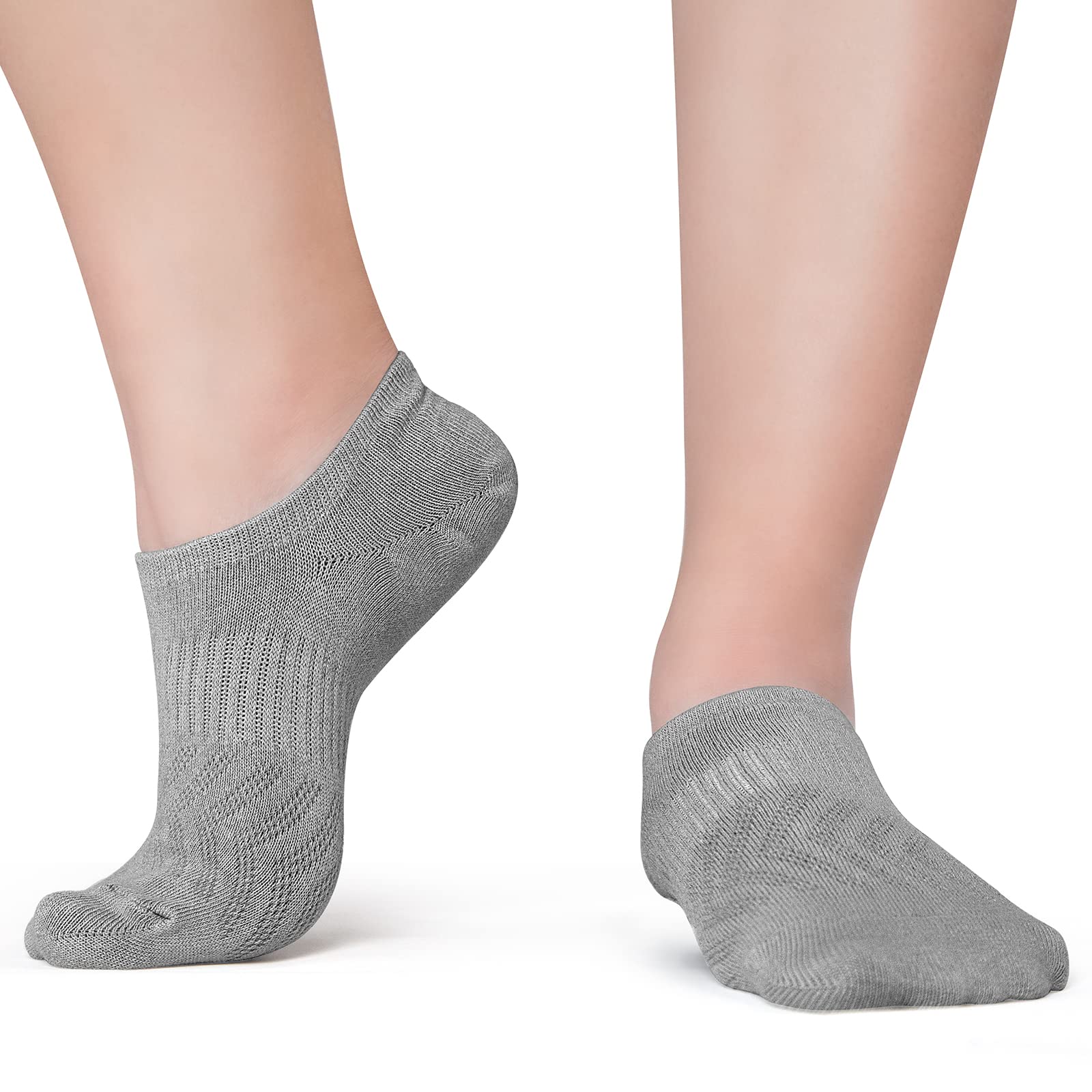 NUHEEL Womens Low Cut Ankle Socks Athletic Ankle No Show Socks Anti-slid Cushioned Running Cotton Mix-colors 6 Pairs