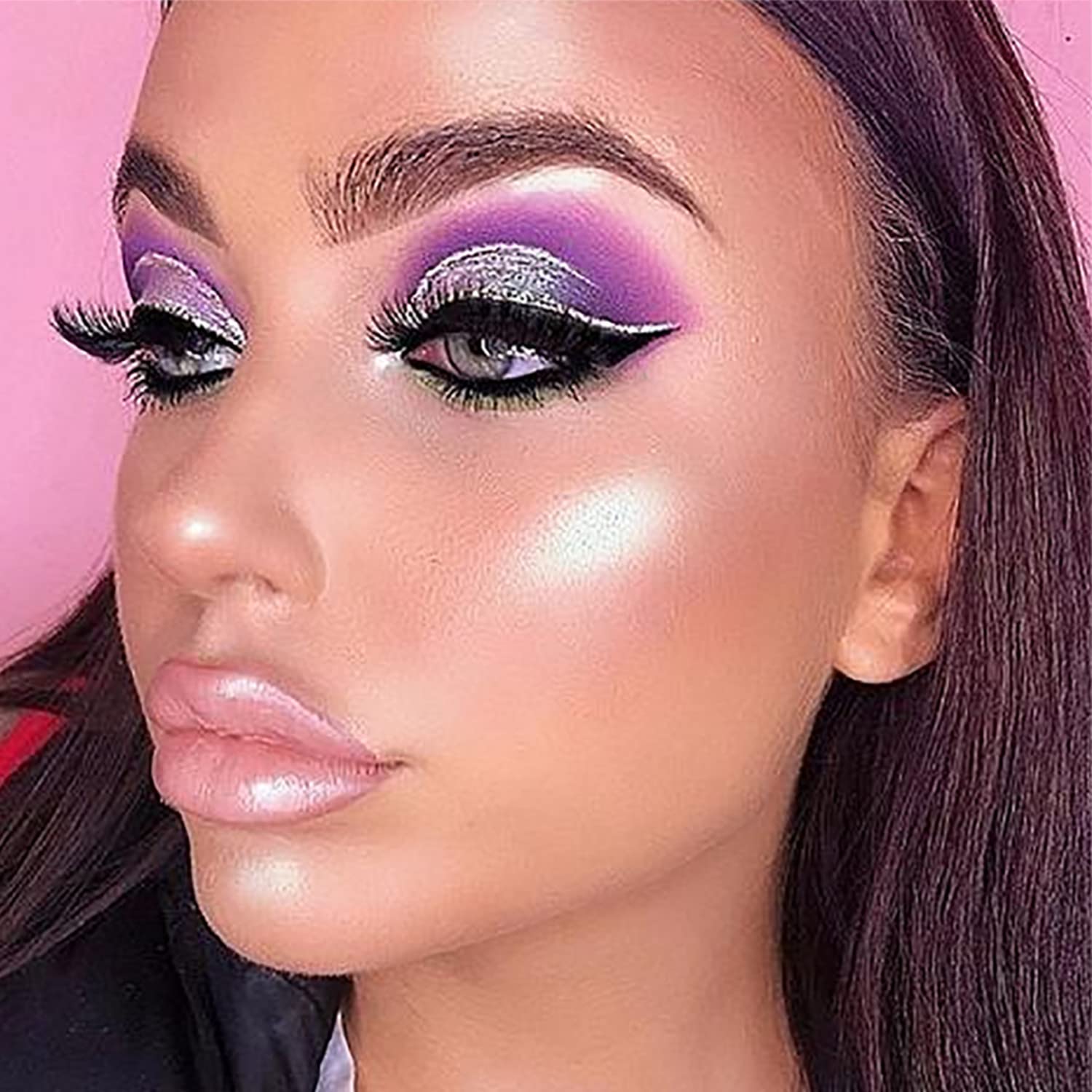 MAEPEOR Jam Purple Eyeshadow Palette 9 Colors Stunning Matte Glitter Eyeshadow Palette Longlasting Waterproof Shimmer Eye Shadow for Girls and Women (Set 3, Jam Purple)