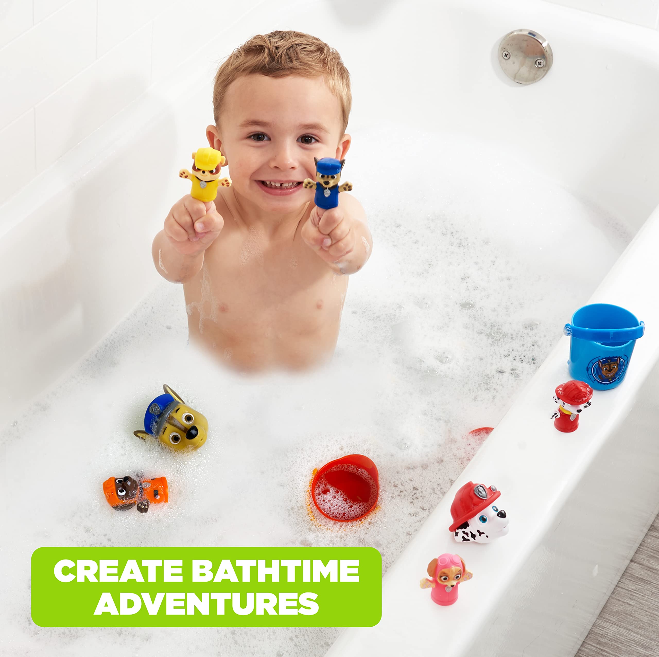Nickelodeon PAW Patrol 10 Piece Bath Toy Value Set - Kids Bath Toys