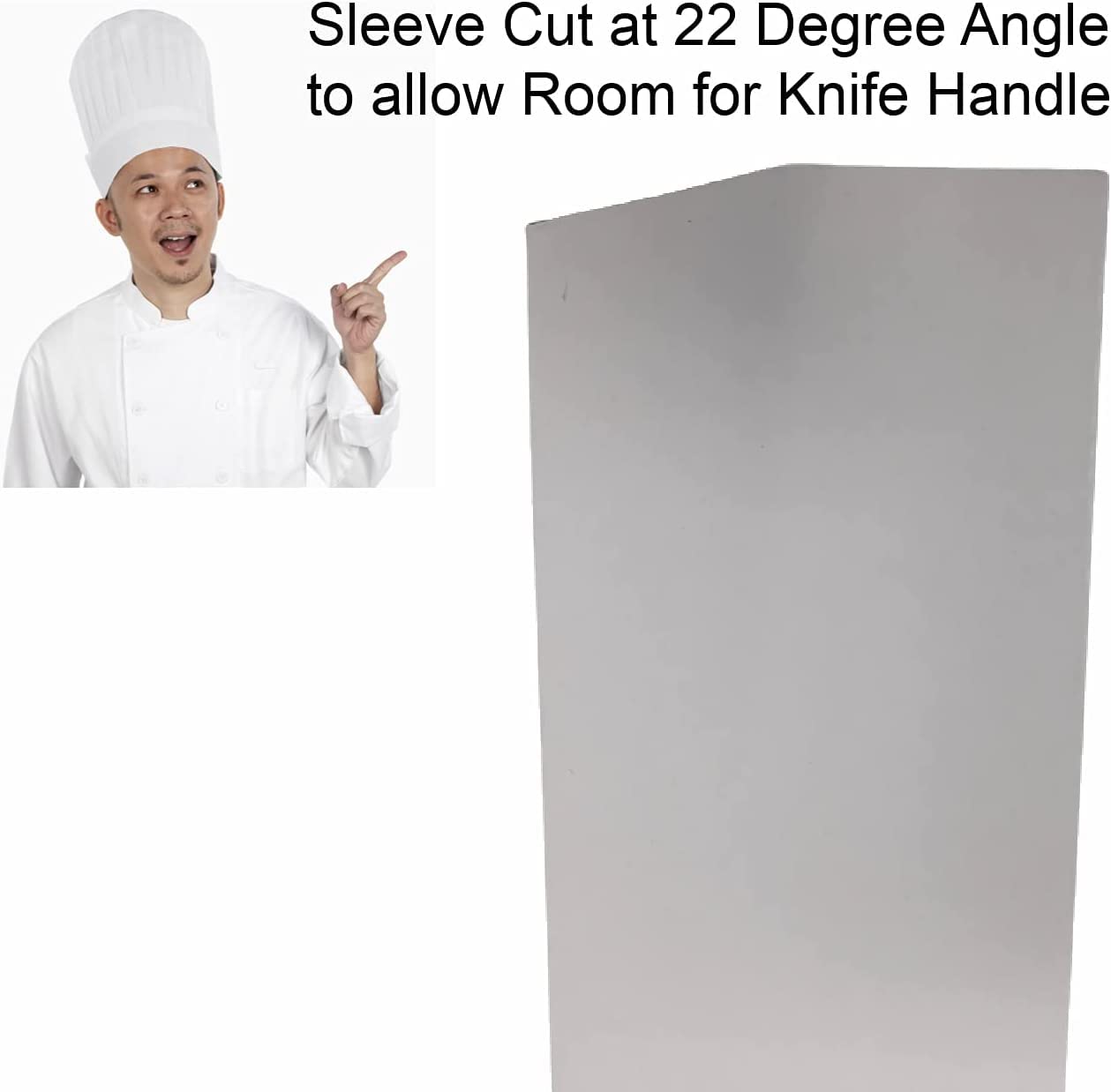 Knife Sleeves for 8" Chef Knives - 10 Pack - 8.5 in. X 2 9/16 in. - Safely Transport and Store Kitchen Knives - Cardboard Knife Sleeves for 8" Chef Knives