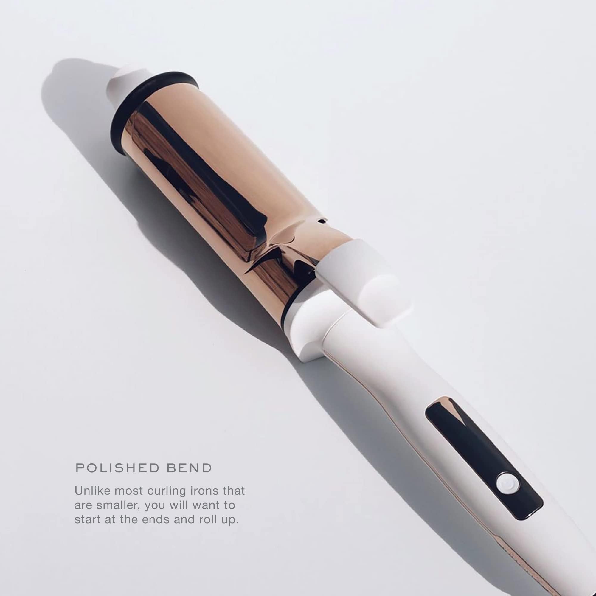 Kristin Ess Hair 2 Inch Titanium Curling Iron for Big Blowout Waves + Volume-2β Salon Professional Wide + Large Barrel Curling Iron - Auto Shut-Off - Smooth+Shiny Loose Waves for Medium to Thick Hair