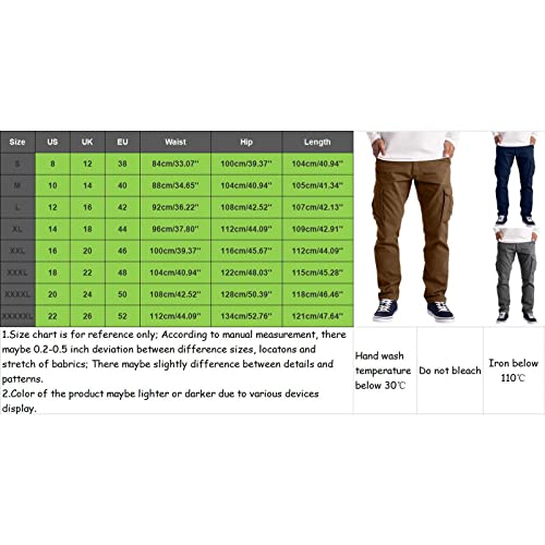 Mens Fashion Cargo Hiking Pants Relaxed Fit High Waist Workout Athletic Military Combat Hiking Work Pants Trousers Sweatpants Dark Gray