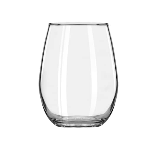 Mighty Merchandise 9 Oz Stemless White Wine Glasses - Bulk Set of 12 - Libbey 207 - For Weddings, Parties, Events - Versatile, Elegant Design - In Protective Packaging
