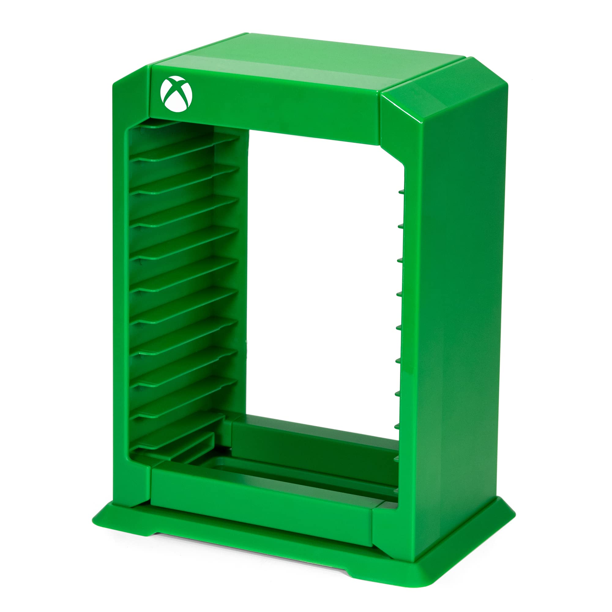 Numskull Official Xbox Premium Storage Tower, Game Stand for Xbox Series X S and Xbox One - Holder Stores 10 Games or Blu-Ray Cases, 2022 Edition