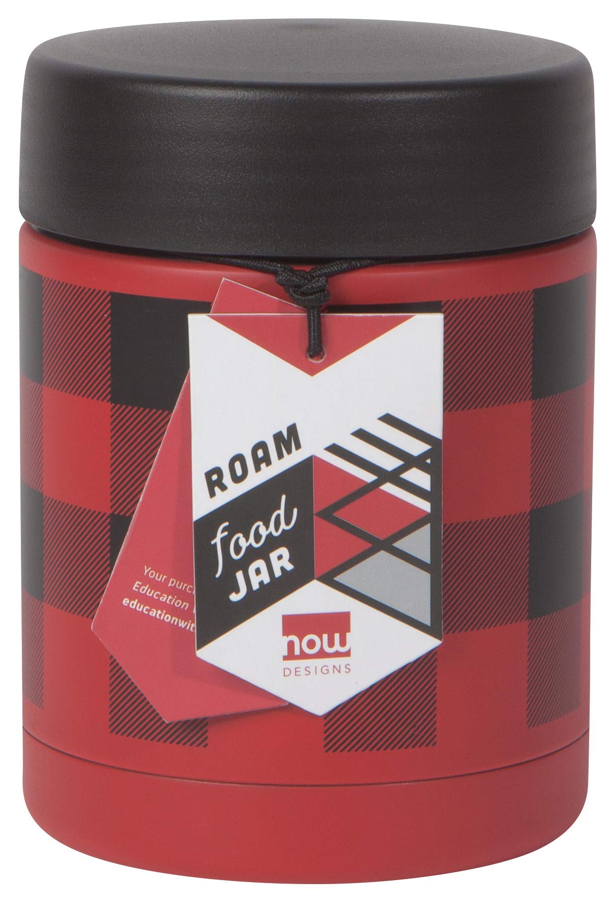 Now Designs Jar Roam Sm Buffalo Check Food Thermos, Small