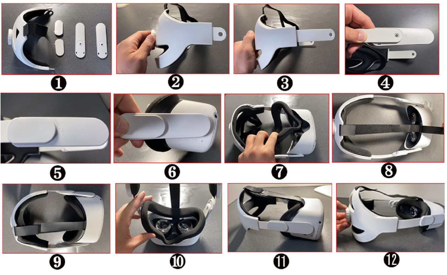 Numy Adjustable Halo Strap for Oculus Quest 2 VR,Increase Supporting Force and Improve Comfort-Virtual Reality Accessories(White)