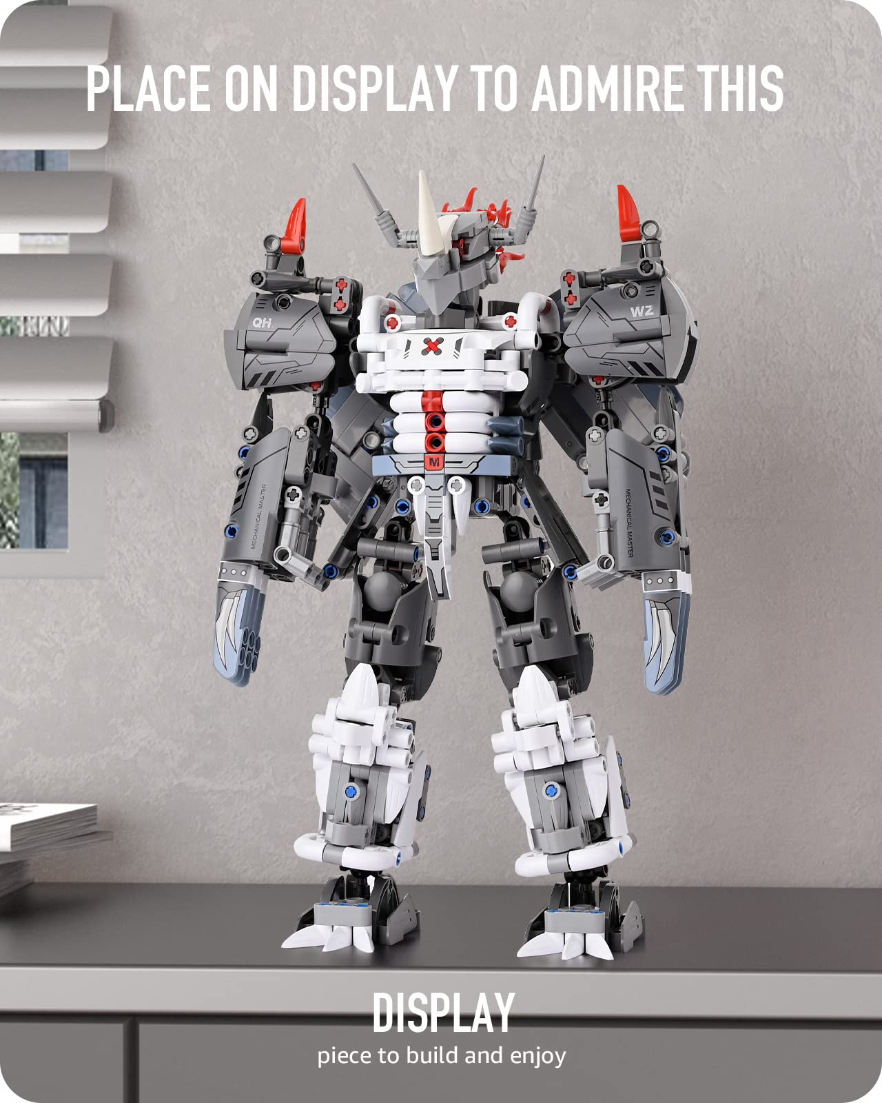 Nifeliz Black Greymon, Iconic Mecha Display Set, Collectible Monster Model Toy for Adult Gift Giving (1,158 Pieces)