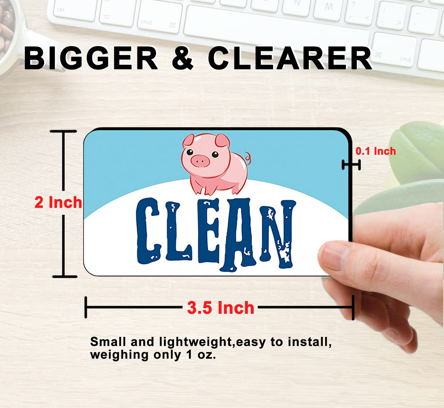 Monring Funny Dishwasher Magnet Clean Dirty Sign,Universal Strong Double Sided Clean Dirty Flip Indicator,Kitchen Magnet Sign for Dishwasher Refrigerator Washing Machine, 3.5x2x0.1inch (DM2)
