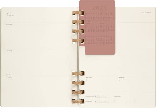 Moleskine 2024 Spiral Academic Planner, 12M, Extra Large, Crush Kiwi, Hard Cover (7.5 x 10)