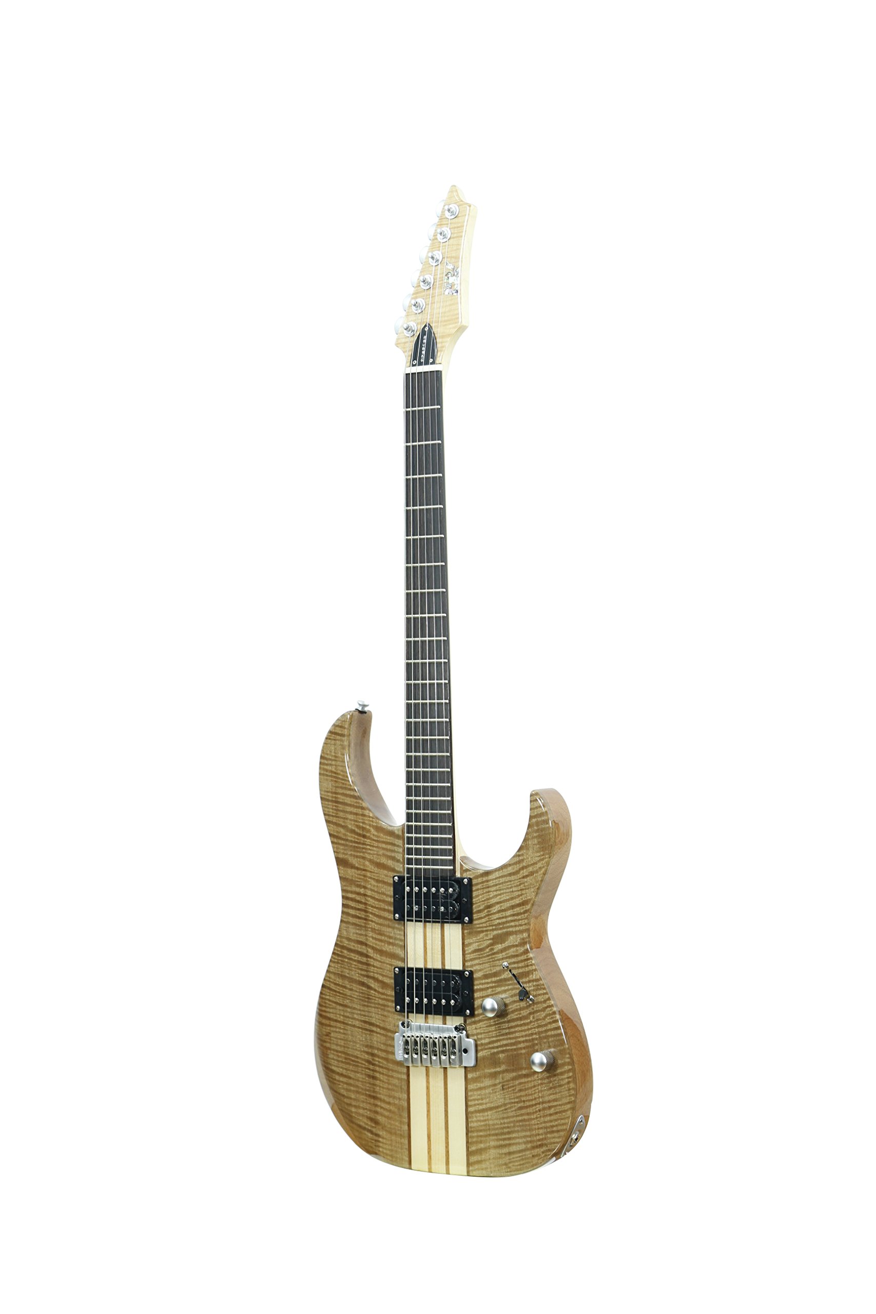 IYV 6 String ISSY-200NA Strat Solid-Body Electric Guitar, Natural, Right