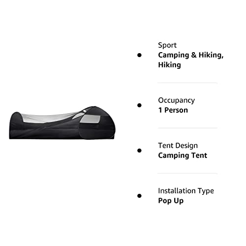 L RUNNZER Single Camping Tent, Pop-Up Net with Upgraded Mesh for Sleeping Outdoor Camping Traveling
