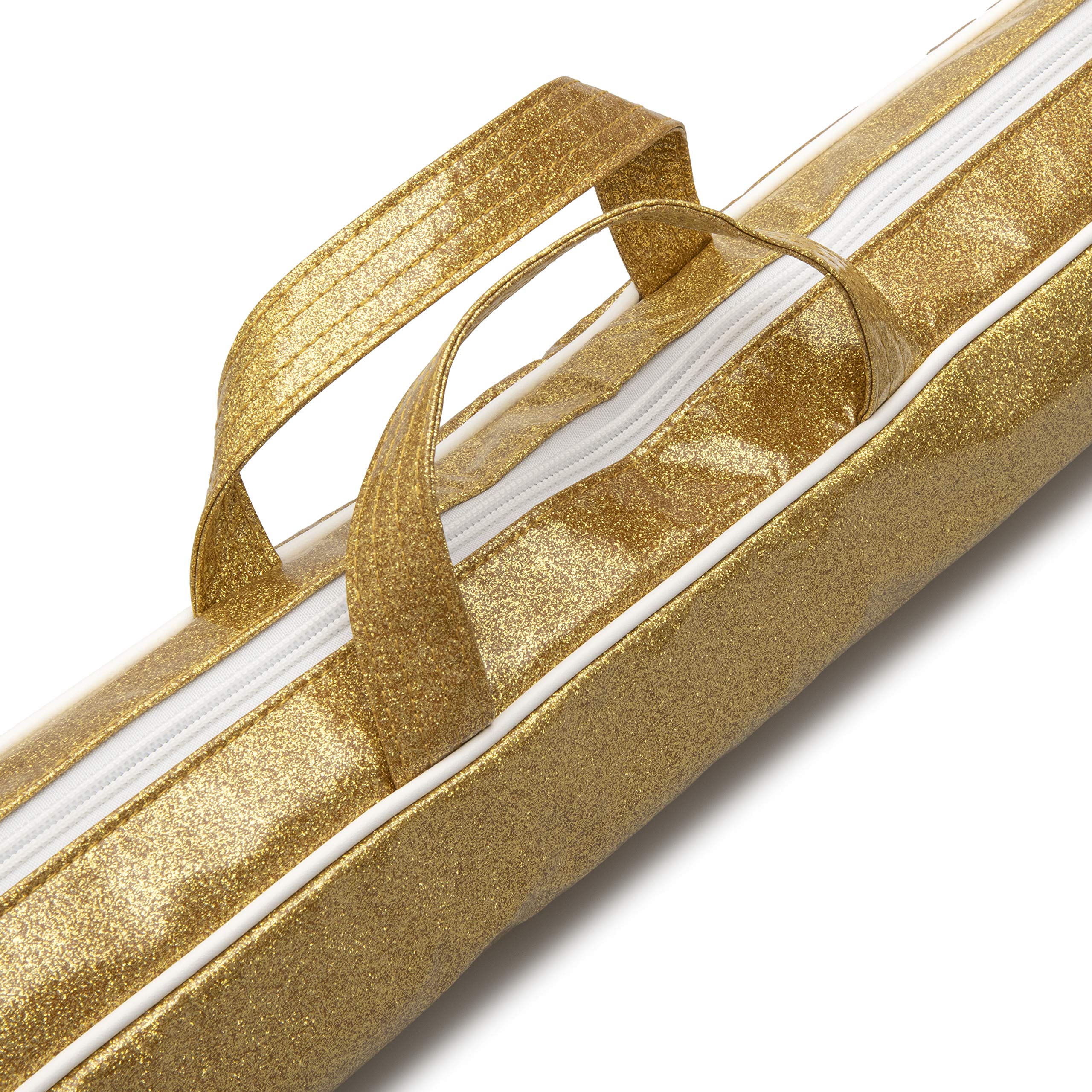 Magerdy Fields Twirling Baton Case - Includes Adjustable Shoulder Strap - 30 Inch baton bag for twirling - Gold