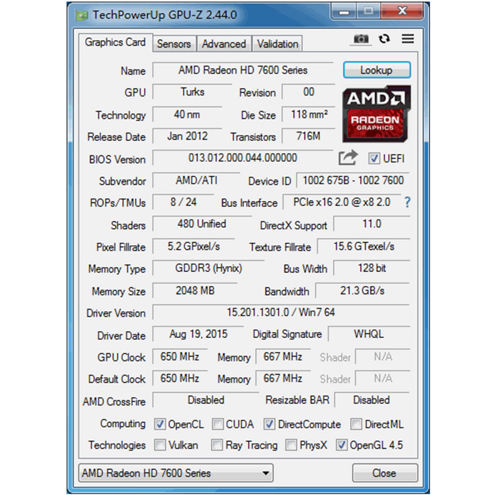 QTHREE Radeon HD 7670 Graphics Card,2GB,128 Bit,DDR3,HDMI,VGA,DVI,650MHz Core Frequency Video Card for PC,Computer GPU,PCI Express X16,DirectX 11,Plug & Play