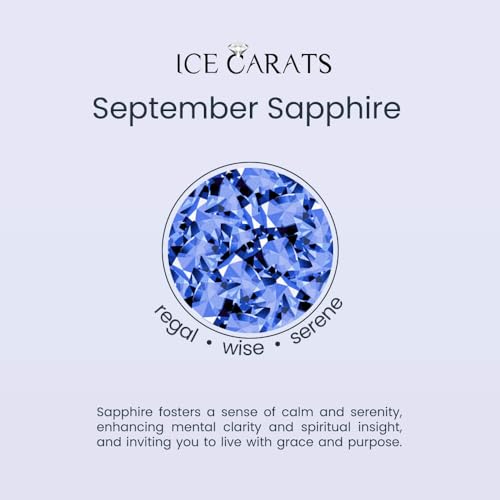 IceCarats 925 Sterling Silver Blue Sapphire Diamond Ring Gemstone Band Size 8.00