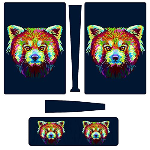 Red Panda Graphic Color Portrait Full Protective Skin Cover Design Wrap Decal Sticker Compatible with PS5 Digital Edition Console and Controller