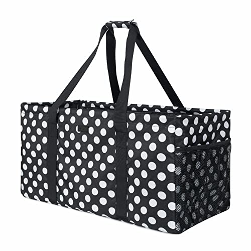 NPBAG Extra Large Utility Tote Bag with Wireframe, Oversized Collapsible Reusable Grocery Shopping Bag, Standable Waterproof Pool Beach Bag, Basket for Storage