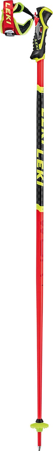 LEKI WCR Sl 3D Ski Poles Red/Black/Yellow 130cm (52in)