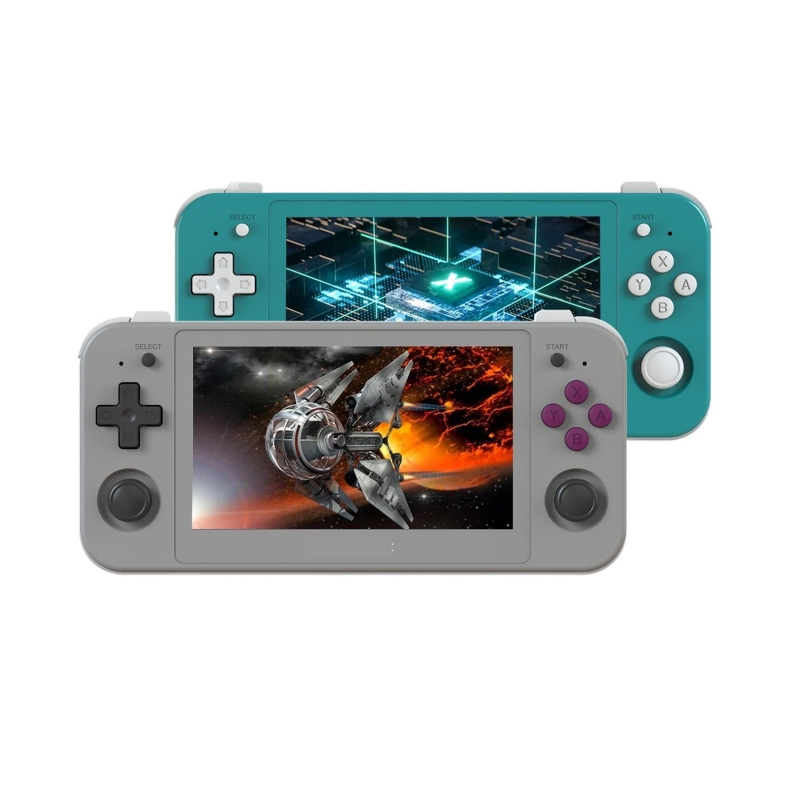 Retro Handheld Console 4.95 Inch OLED Touch Screen 4000+ Gaming (Size : Only Game Consoles, Color : RG505 Gray 128G)