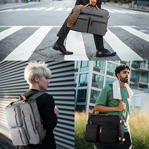 MOLNIA Laptop Backpack, 3 in 1 Laptop Backpack, 17.3 inch Computer Backpack, Multi-functional Laptop Bag, Business Casual Travel College Men/Women, Dark Grey