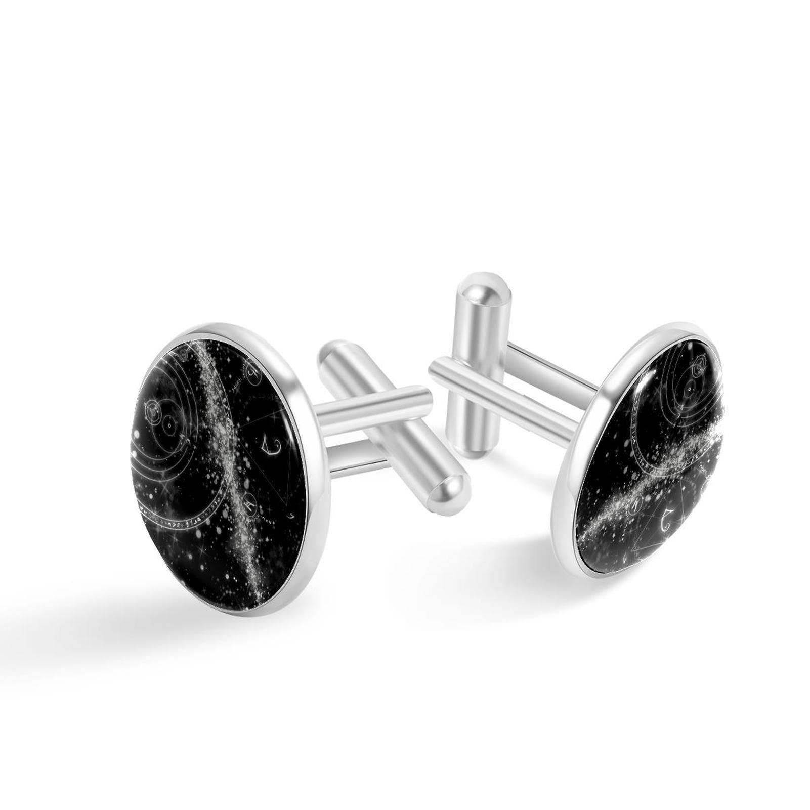 Plant, Cufflinks and Studs Set for Tuxedo Shirts Business Wedding (Multiple Colors7)